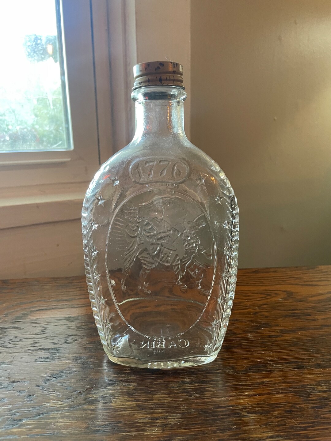 1776 Log Cabin Glass Bottle - Etsy