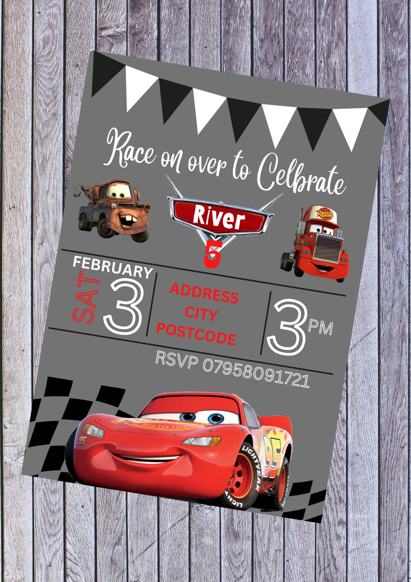 Cars Invitation Cars Birthday Party Invitation Cars Party Cars ...
