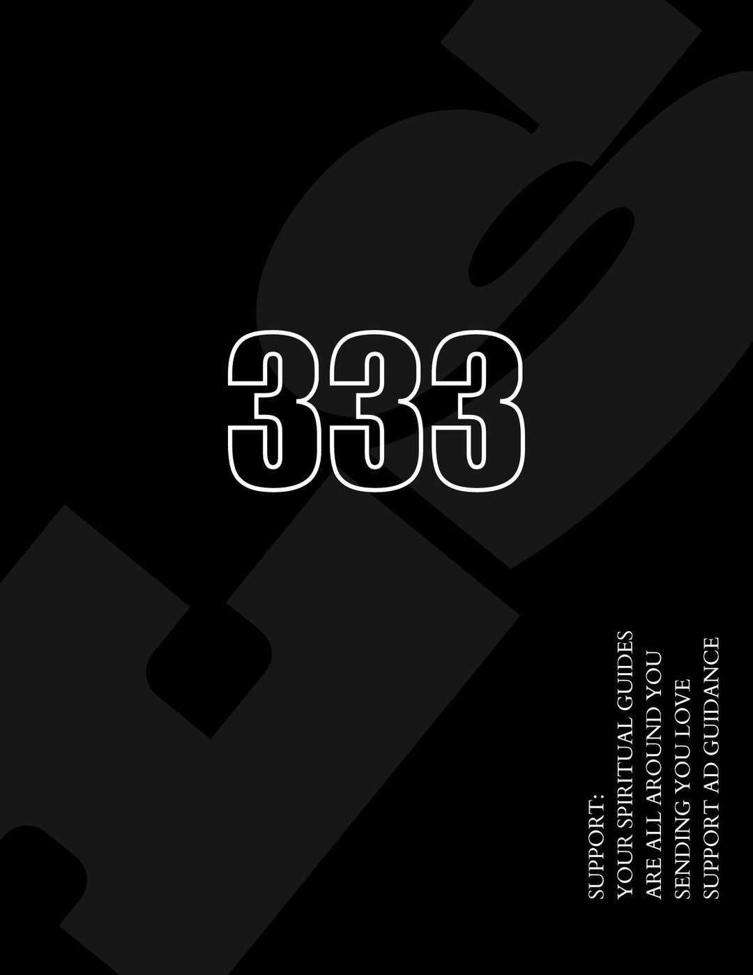 Minimalist 333 Angel Numbers Prints, Spiritual Aura, Angel Numbers ...