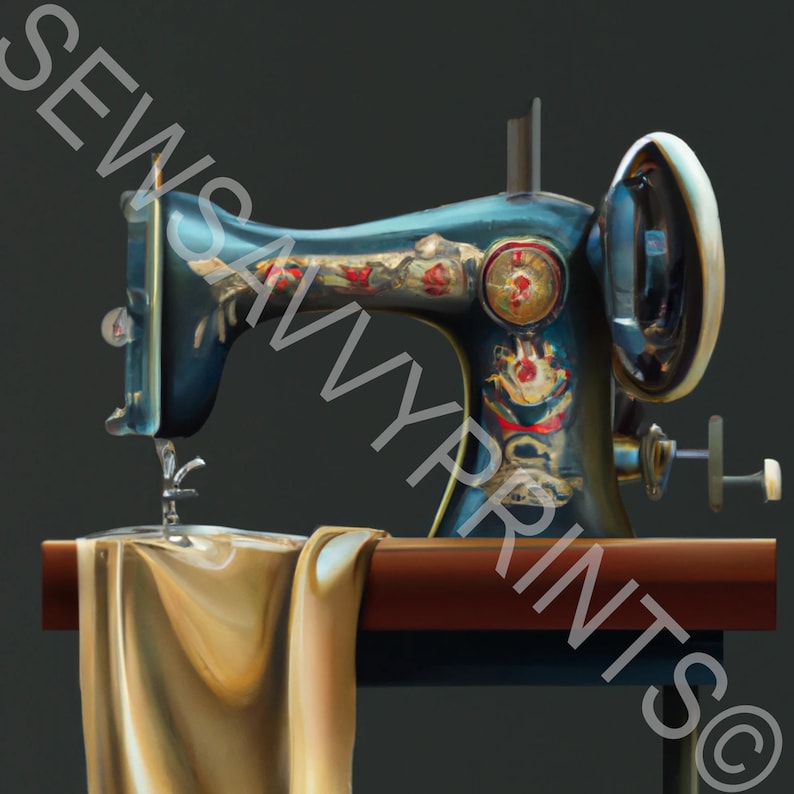 Old Sewing Machine Art, Digital Download - Etsy