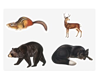 Woodland Animal Stickers A6 Sticker Sheet by Just Like Sophie - Etsy