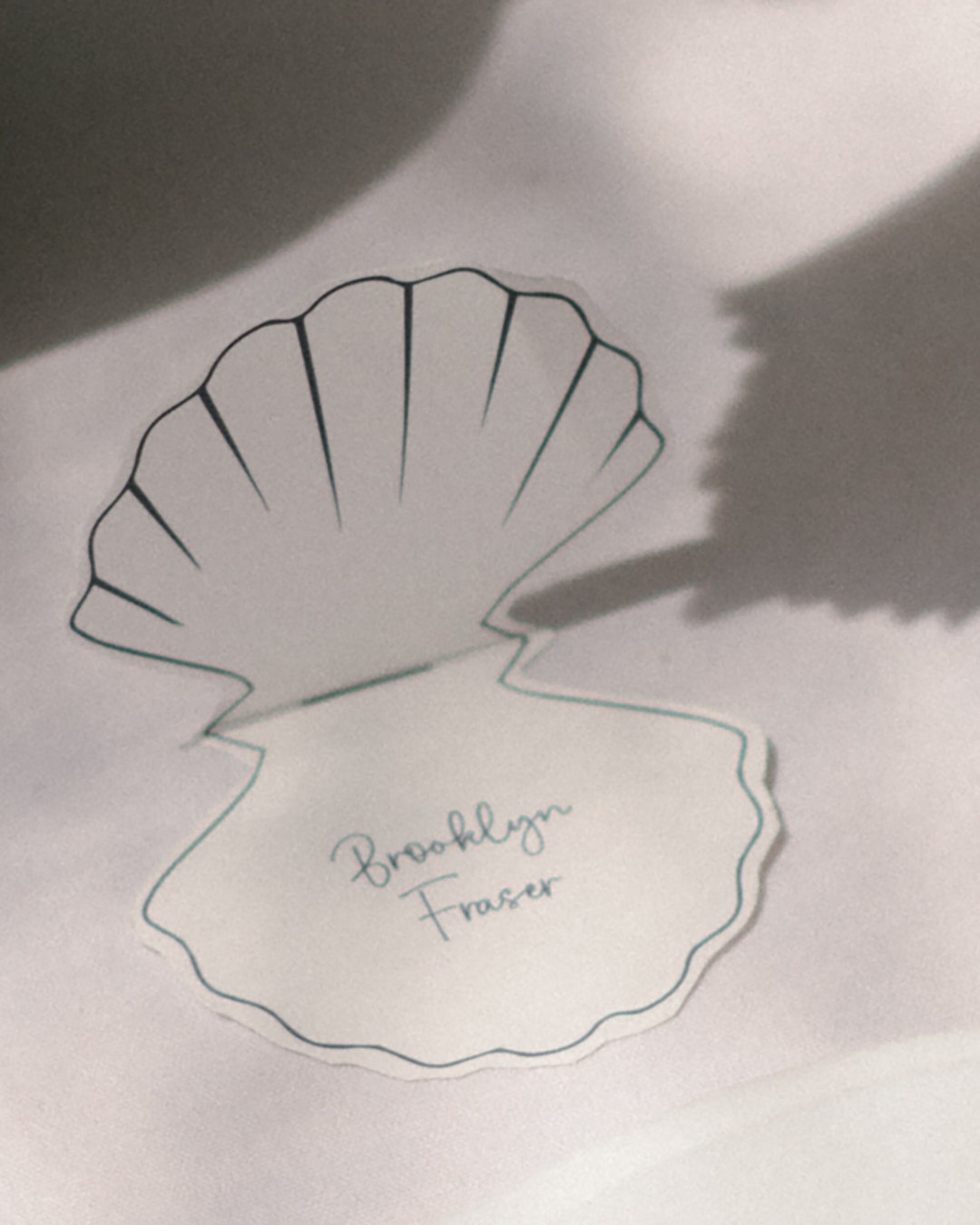 Shell Name Place Card. Editable Template for Wedding, Bridal Shower ...