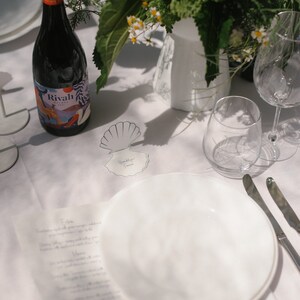 Shell Name Place Card. Editable Template for Wedding, Bridal Shower ...