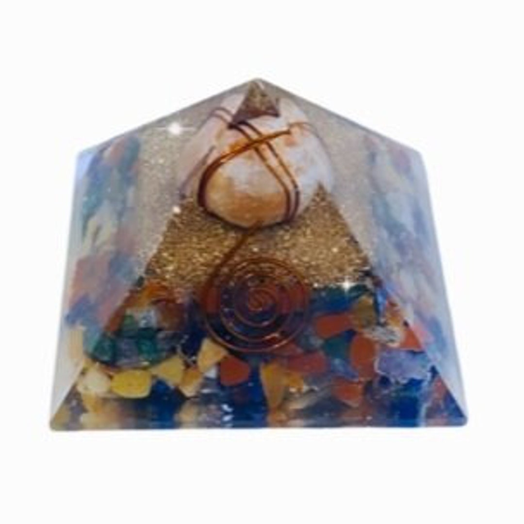 Sunstone Wire Wrapped Orgonite Pyramid Sunstone Orgonite Pyramid Orgonite Pyramid Sunstone ...