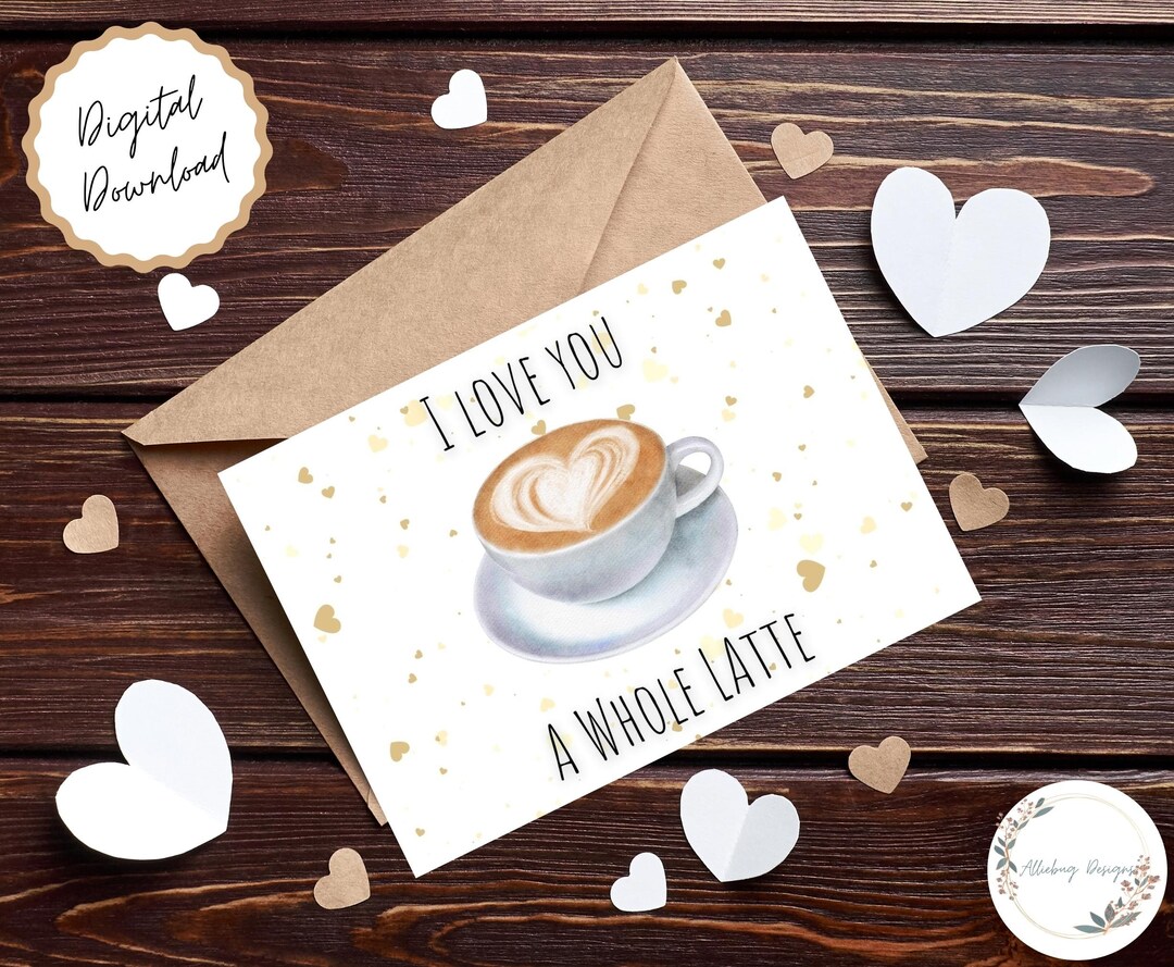 Printable Valentine’s Day Card ~ Instant Download ~ 7x5 Love You a ...