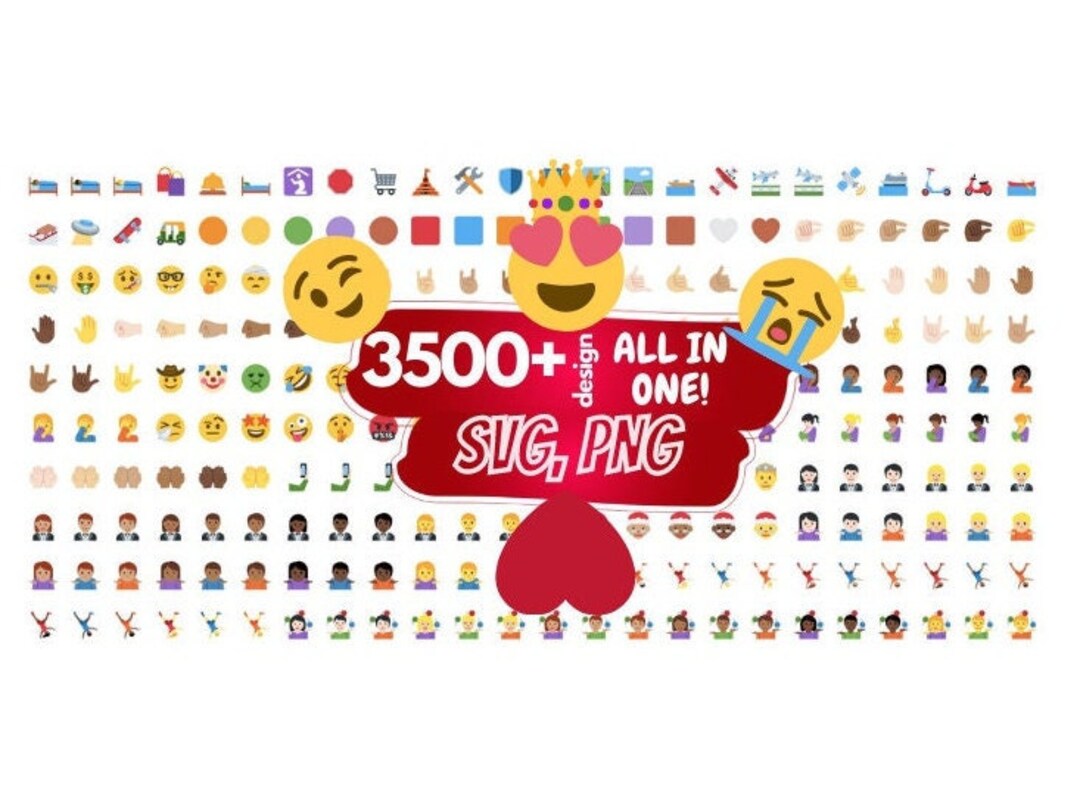 3500 Emoji Bundle, Png and Svg Formats, Emoji Icons, Emoji Png, Emoji ...