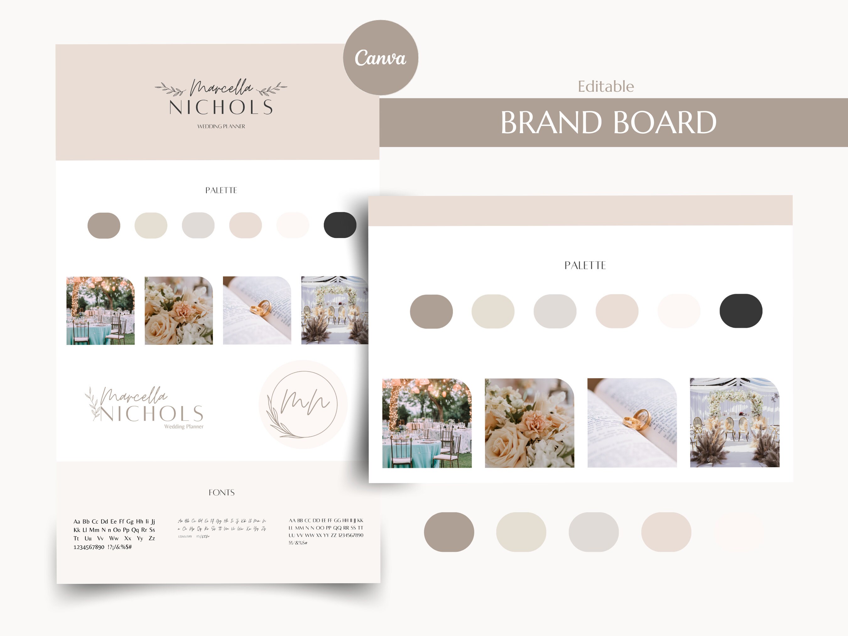 Brand Kit Canva Templates DIY Logo Template Brand Board - Etsy