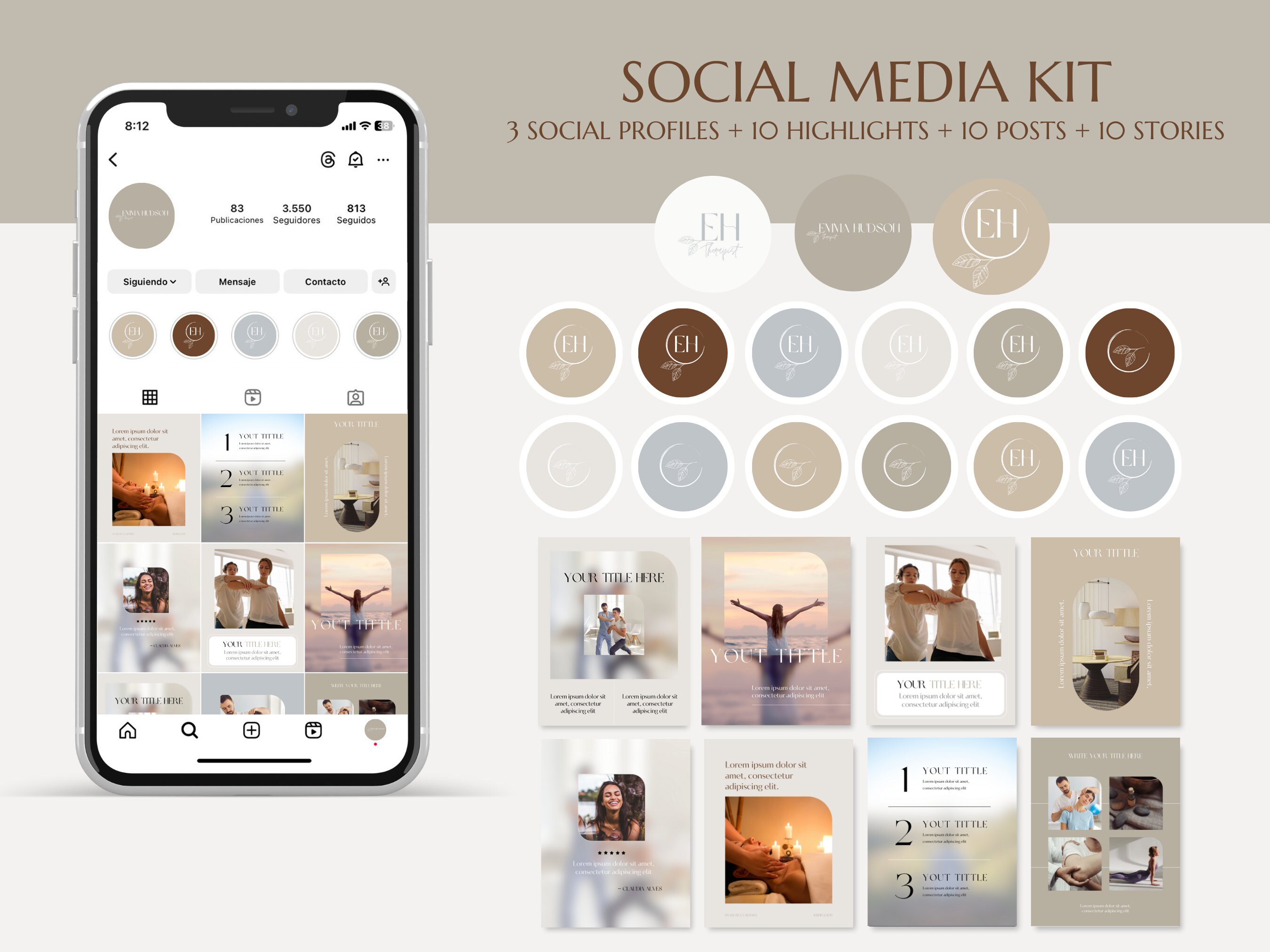 Personal Branding Kit, Canva Template Logo, DIY Brand Bundle, Editable ...