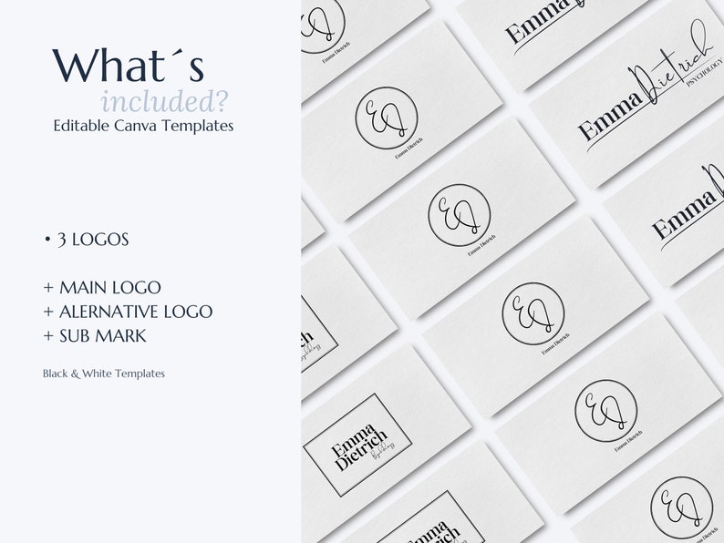 DIY Logo Design Template, Editable Logo Package, Custom Logo for ...