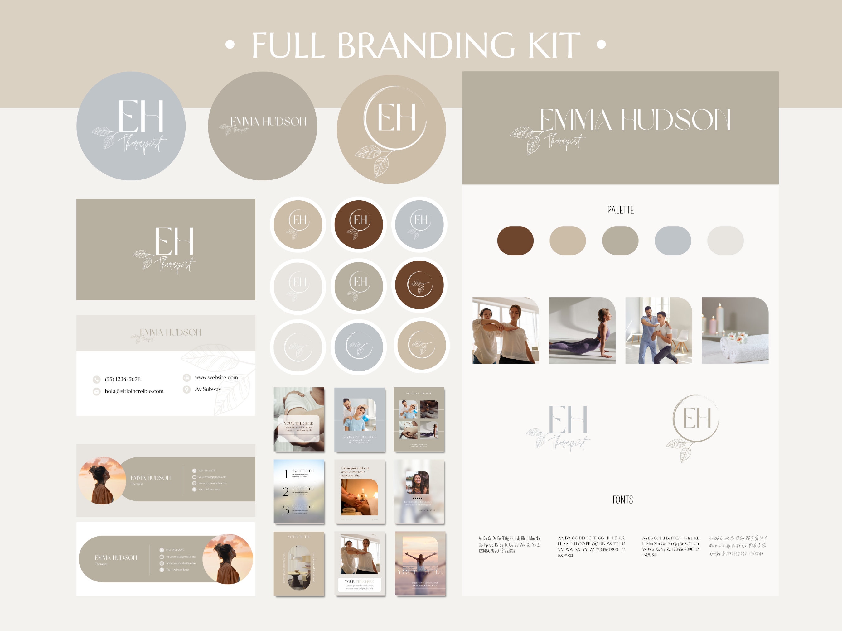 Personal Branding Kit, Canva Template Logo, DIY Brand Bundle, Editable ...
