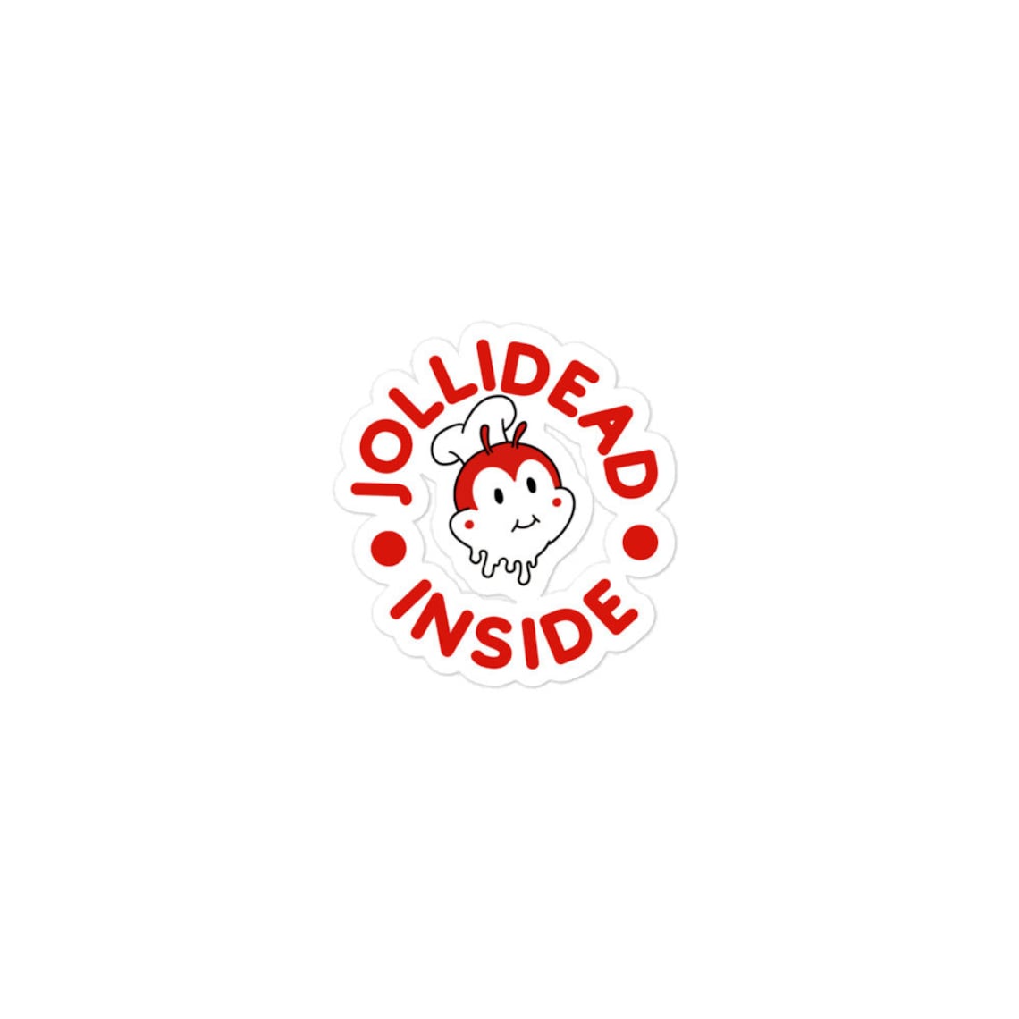 Jolli-dead Inside Sticker - Jollibee, Filipino Art, Hydroflask Sticker ...