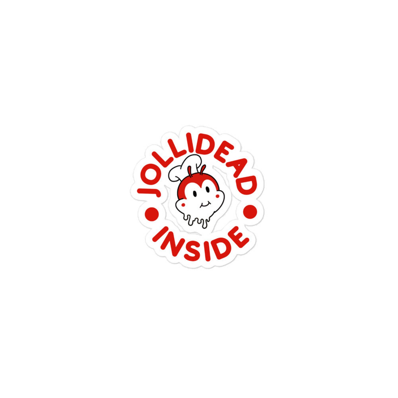 Jolli-dead Inside Sticker - Jollibee, Filipino Art, Hydroflask Sticker ...