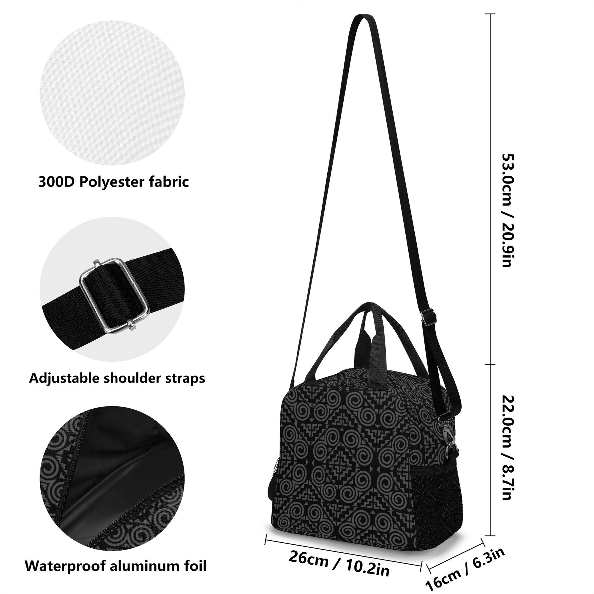 Hmong Motif Lunch Bag - Insulated Lunch Bag - School Lunch Bag - Gifts ...