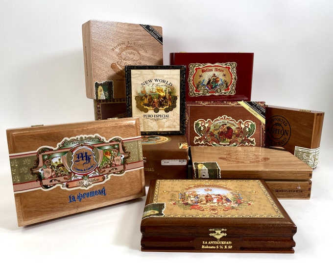 Empty Cigar Boxes, Wooden Cigar Boxes for Crafts & More - Etsy