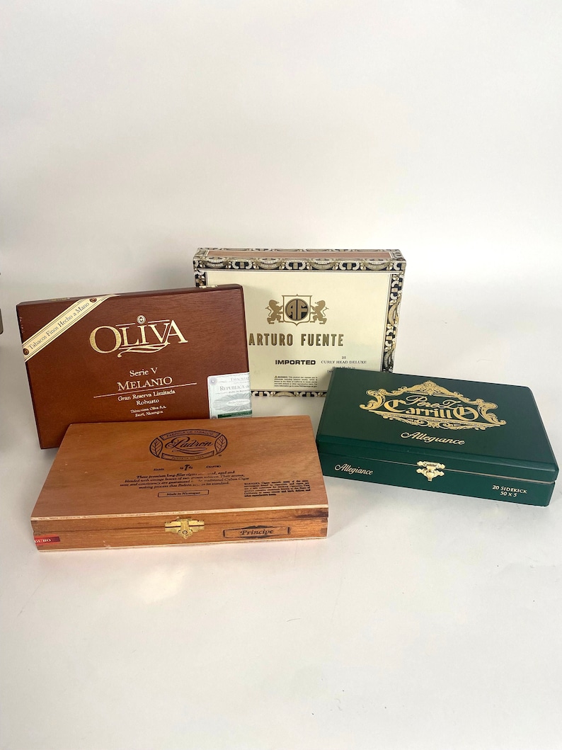 Empty Cigar Boxes, Wooden Cigar Boxes for Crafts & More - Etsy