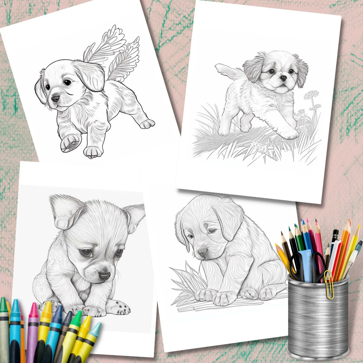 30 Coloring Pages of Cute Adorable Puppies for All of You Dog Lovers ...