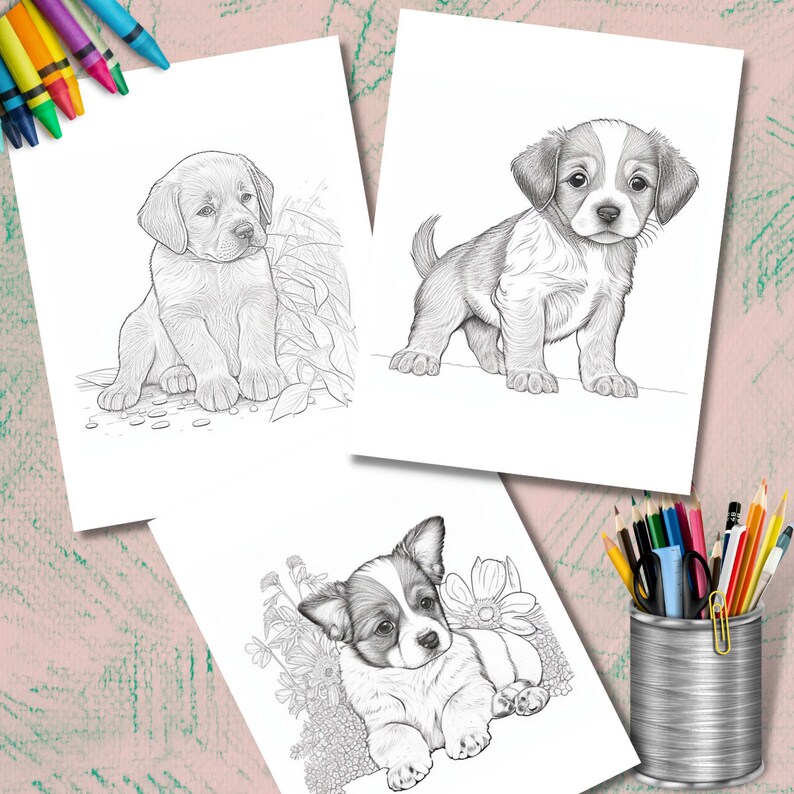 30 Coloring Pages of Cute Adorable Puppies for All of You Dog Lovers ...