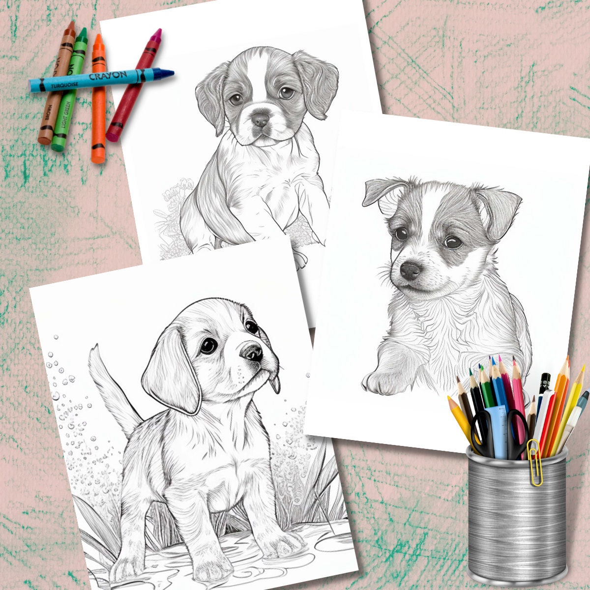 30 Coloring Pages of Cute Adorable Puppies for All of You Dog Lovers ...