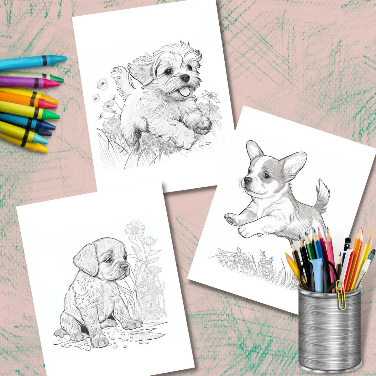 30 Coloring Pages of Cute Adorable Puppies for All of You Dog Lovers ...