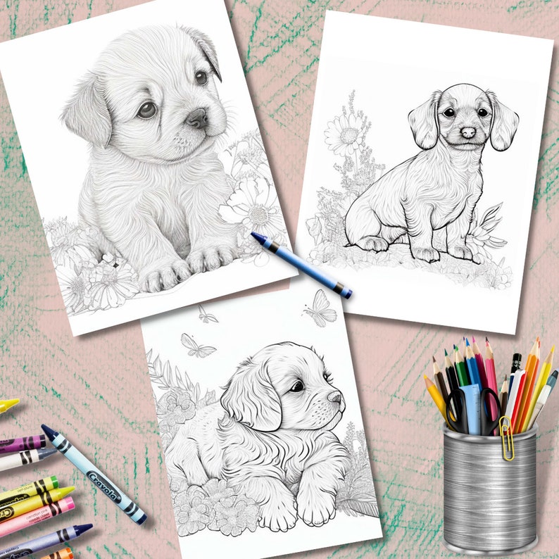 30 Coloring Pages of Cute Adorable Puppies for All of You Dog Lovers ...