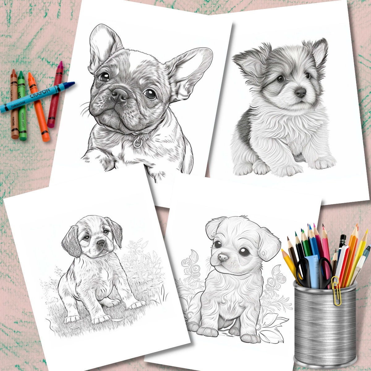 30 Coloring Pages of Cute Adorable Puppies for All of You Dog Lovers ...