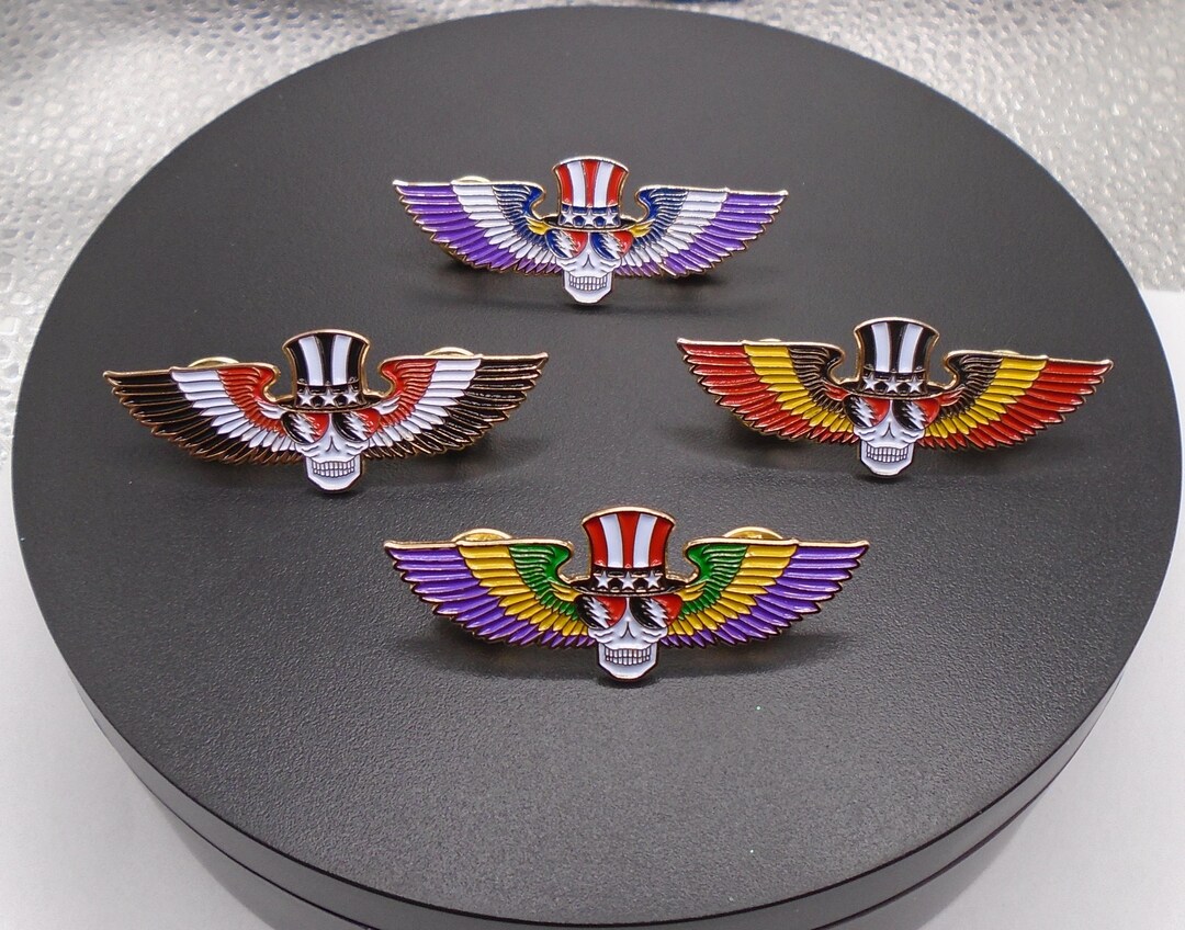 Grateful Dead Pins Winged Uncle Sam Hat Pin Enamel Metal Lapel Pin ...