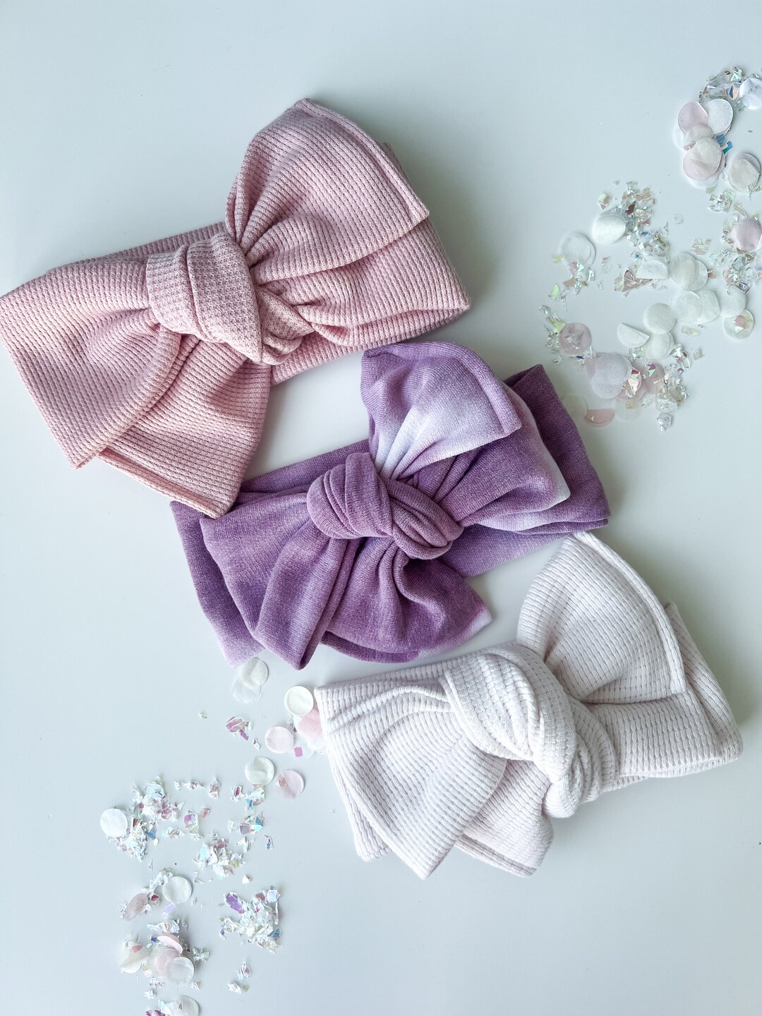 Mauve Pink Baby Head Wrap, Waffle Head Wrap, Tie Dye Headwrap, Toddler ...