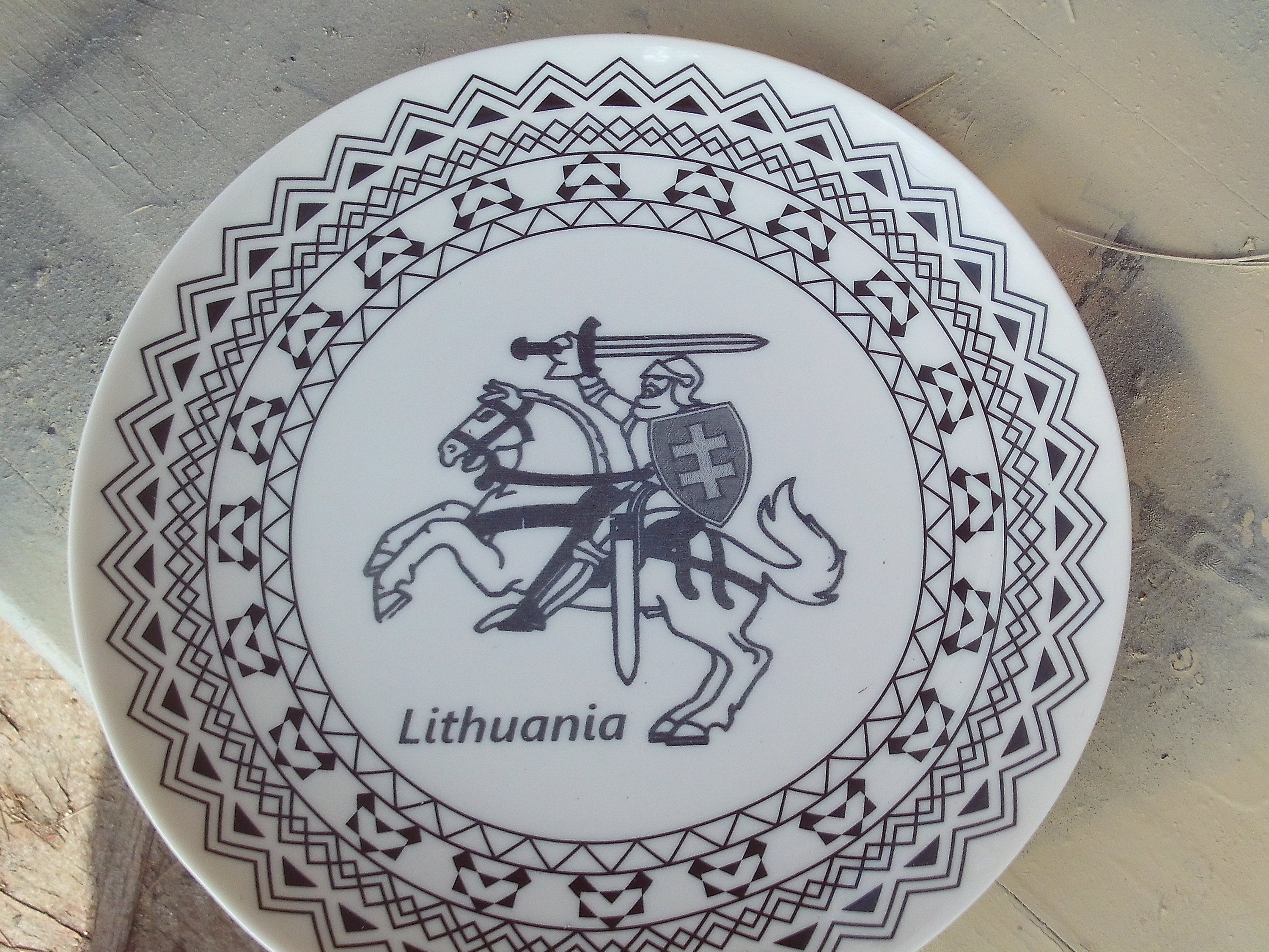 Vytis Lithuanian Coat of Arms Decorative Plate Lithuania Engraving - Etsy