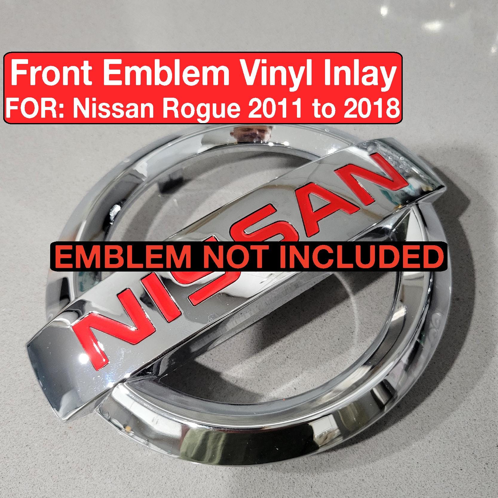 Front Grille Vinyl (die-cut) Inlay for Nissan Rogue, 2011-2018 (ONLY ...