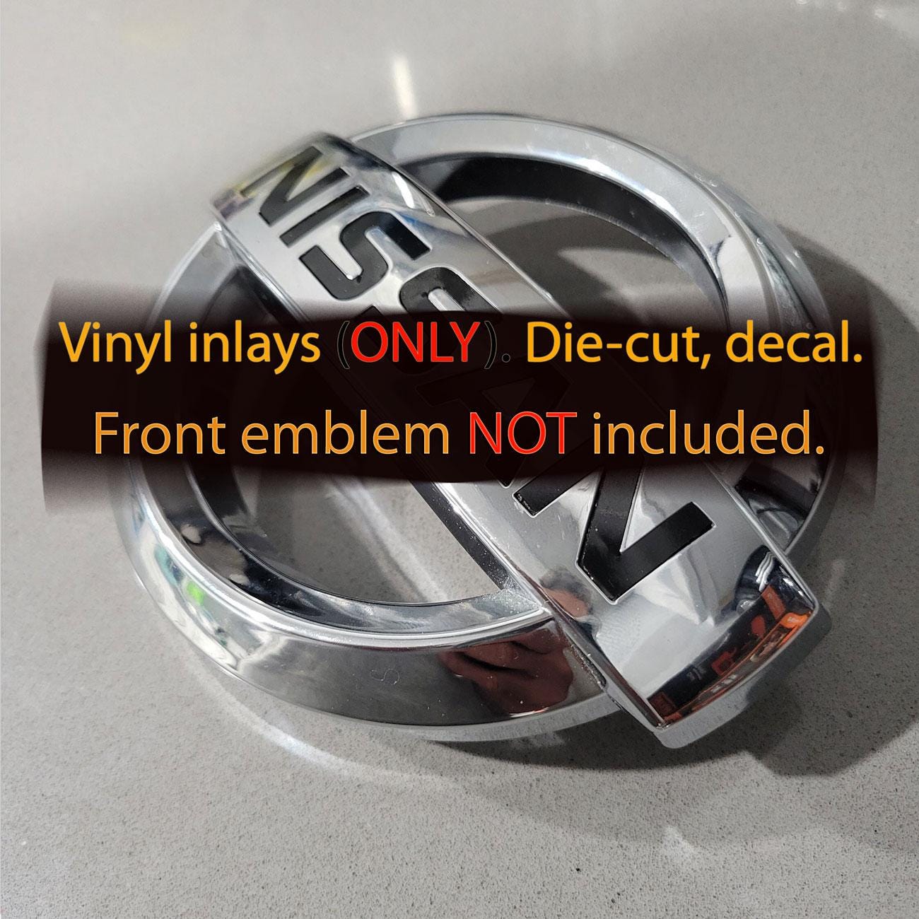 Front Grille Vinyl die-cut Inlay for Nissan Maxima, 2009-2014 ONLY ...