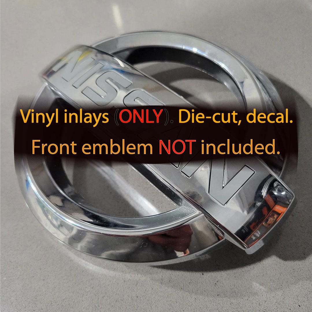 Front Grille Vinyl die-cut Inlay for Nissan Maxima, 2009-2014 ONLY ...