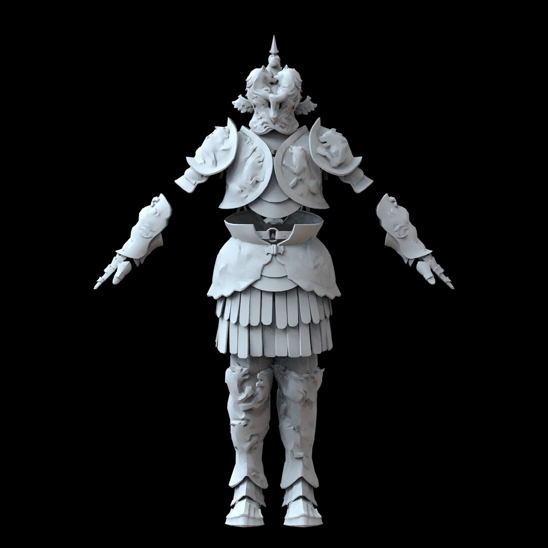 Beast Champion Knight Full Wearable Armor With Helmet 3D Model - Etsy