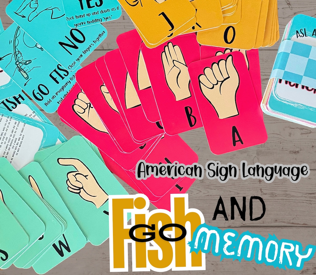 ASL Sign Language Card Game - Etsy