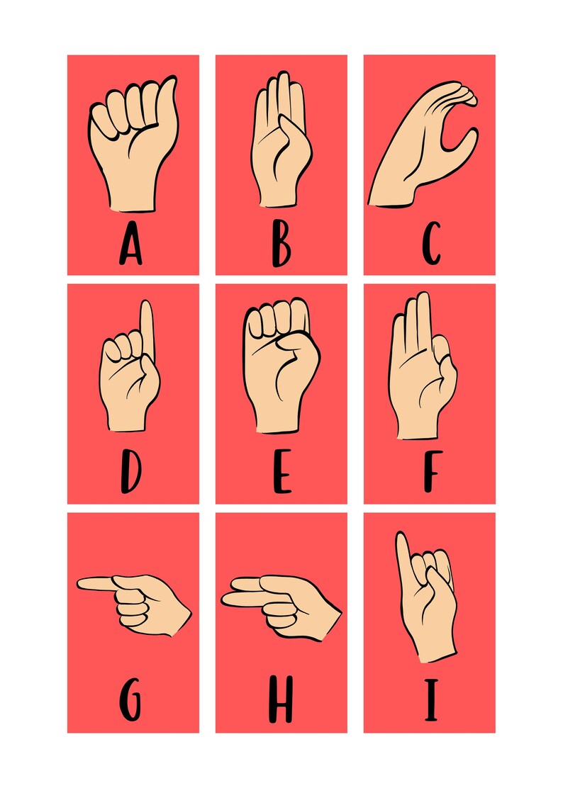ASL Sign Language Card Game - Etsy
