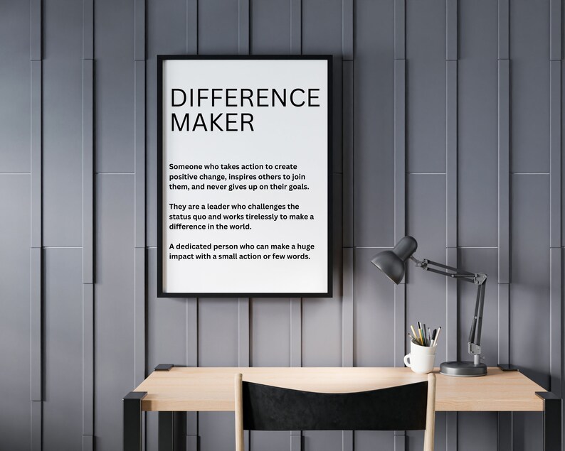 Difference Maker Definition Print Office Decor School - Etsy Difference Maker Definition Print Office Decor School - Etsy