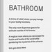 Bathroom Definition Print, Restroom Decor, Wall Art, Printable - Etsy