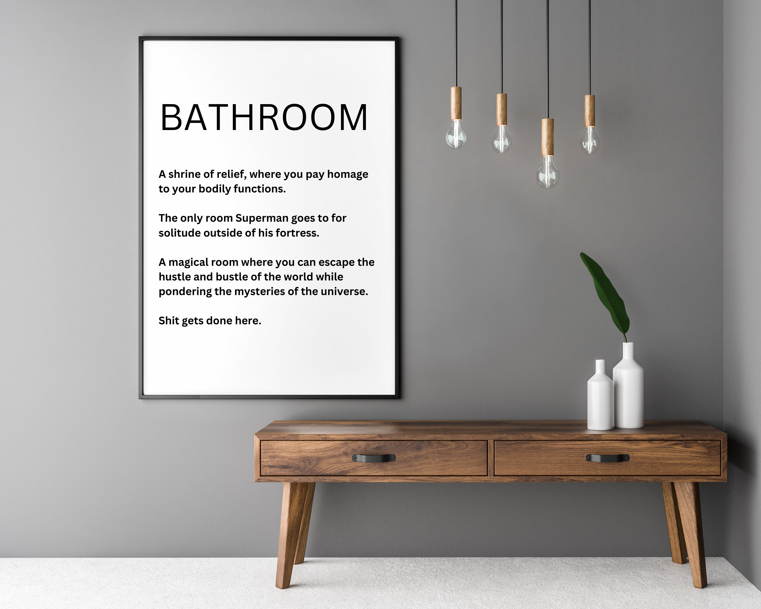 Bathroom Definition Print Restroom Decor Wall Art Printable - Etsy