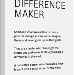 Difference Maker Definition Print, Office Decor, School Guidance ...