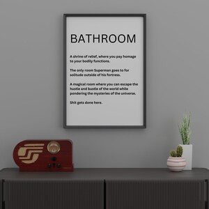 Bathroom Definition Print Restroom Decor Wall Art Printable - Etsy