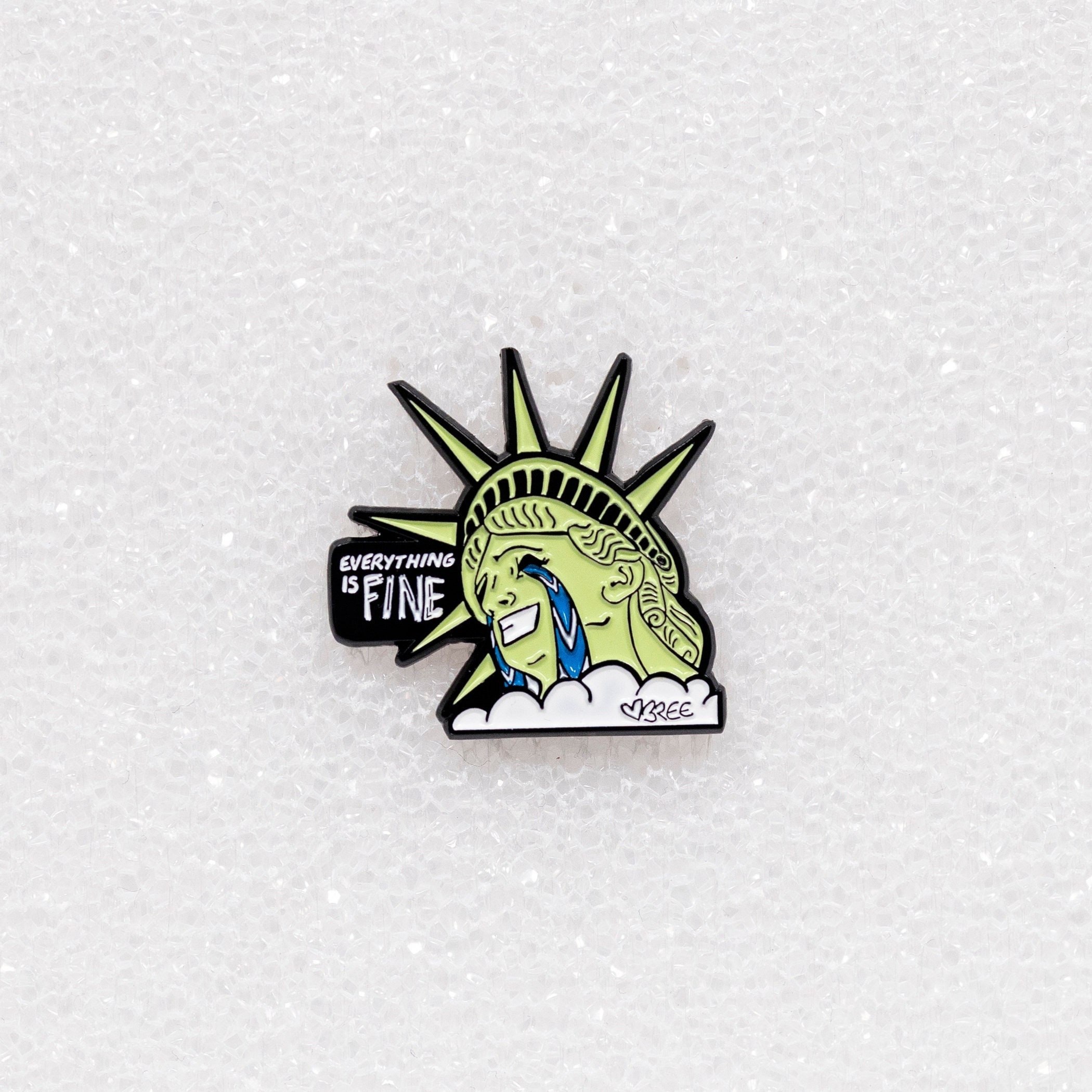 Crying Statue of Liberty Soft Enamel Pin by Bree Chapin - Etsy