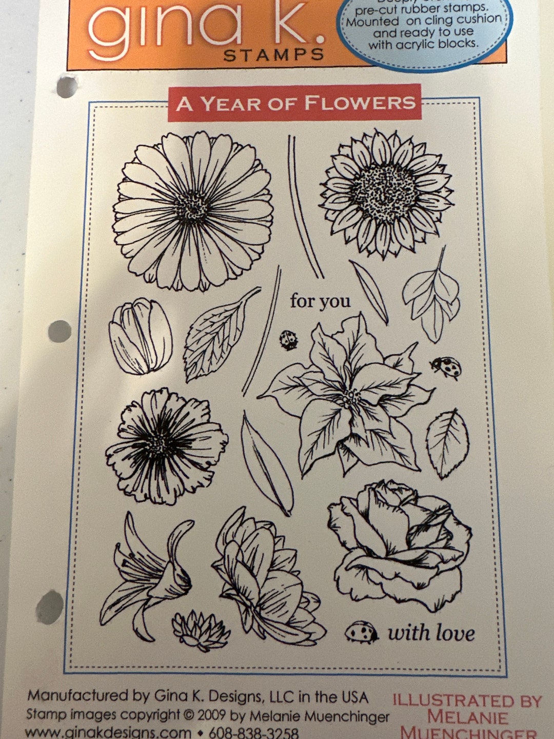 NEW Vintage Gina K Designs 22 Piece Stamps Set year of - Etsy