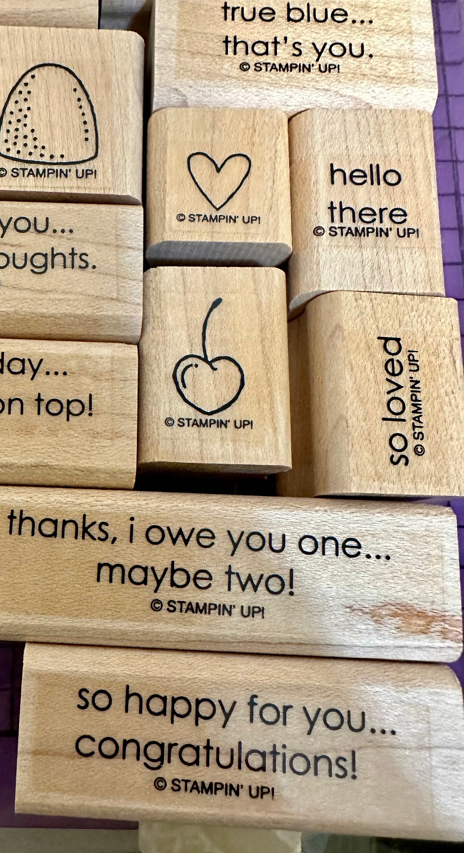 Retired Stampin up Wood Mount Set goody Goody Gumdrops 19 - Etsy