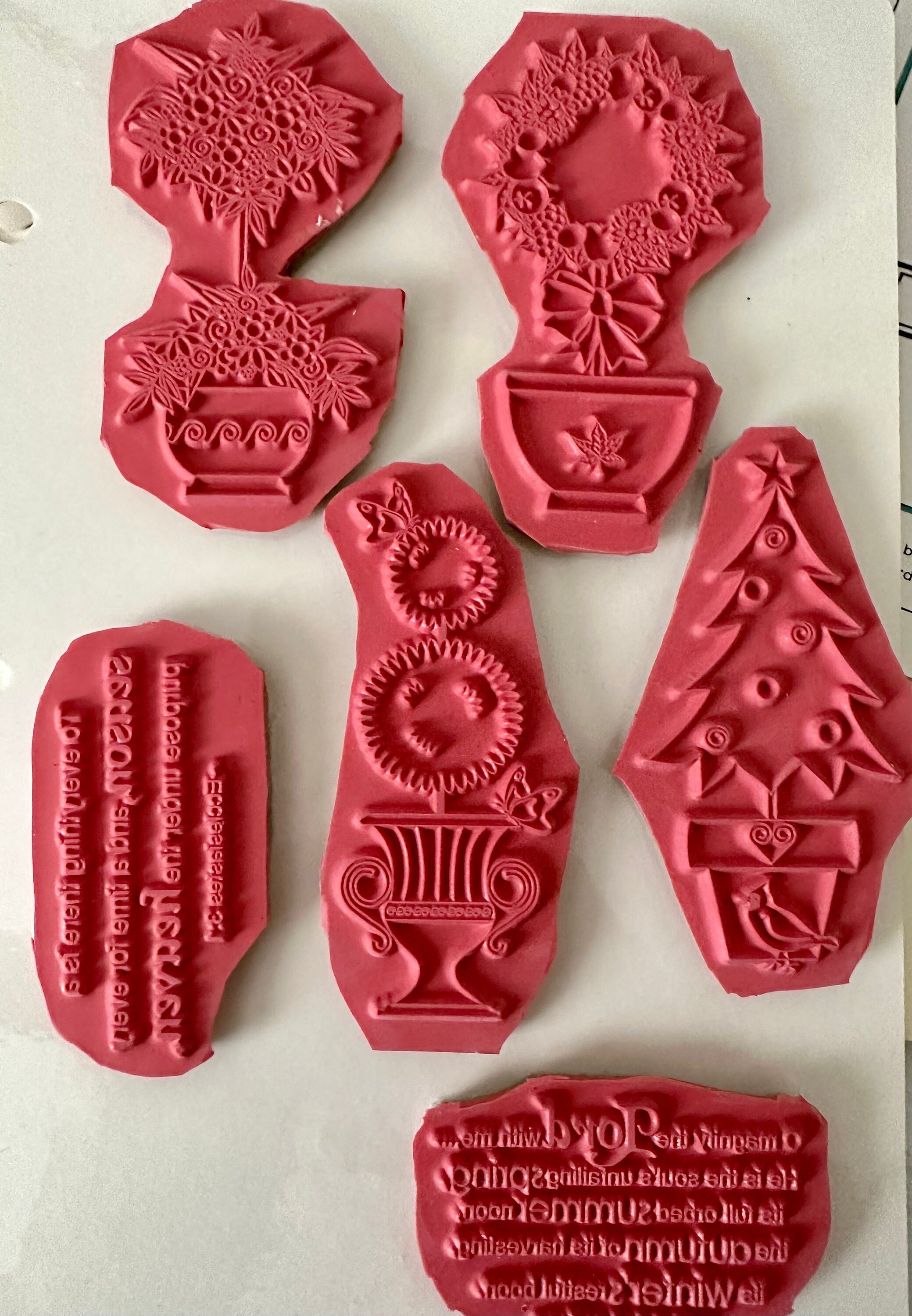 NEW Vintage Gina K Designs 6 Piece Stamps Set lordnofnthe - Etsy