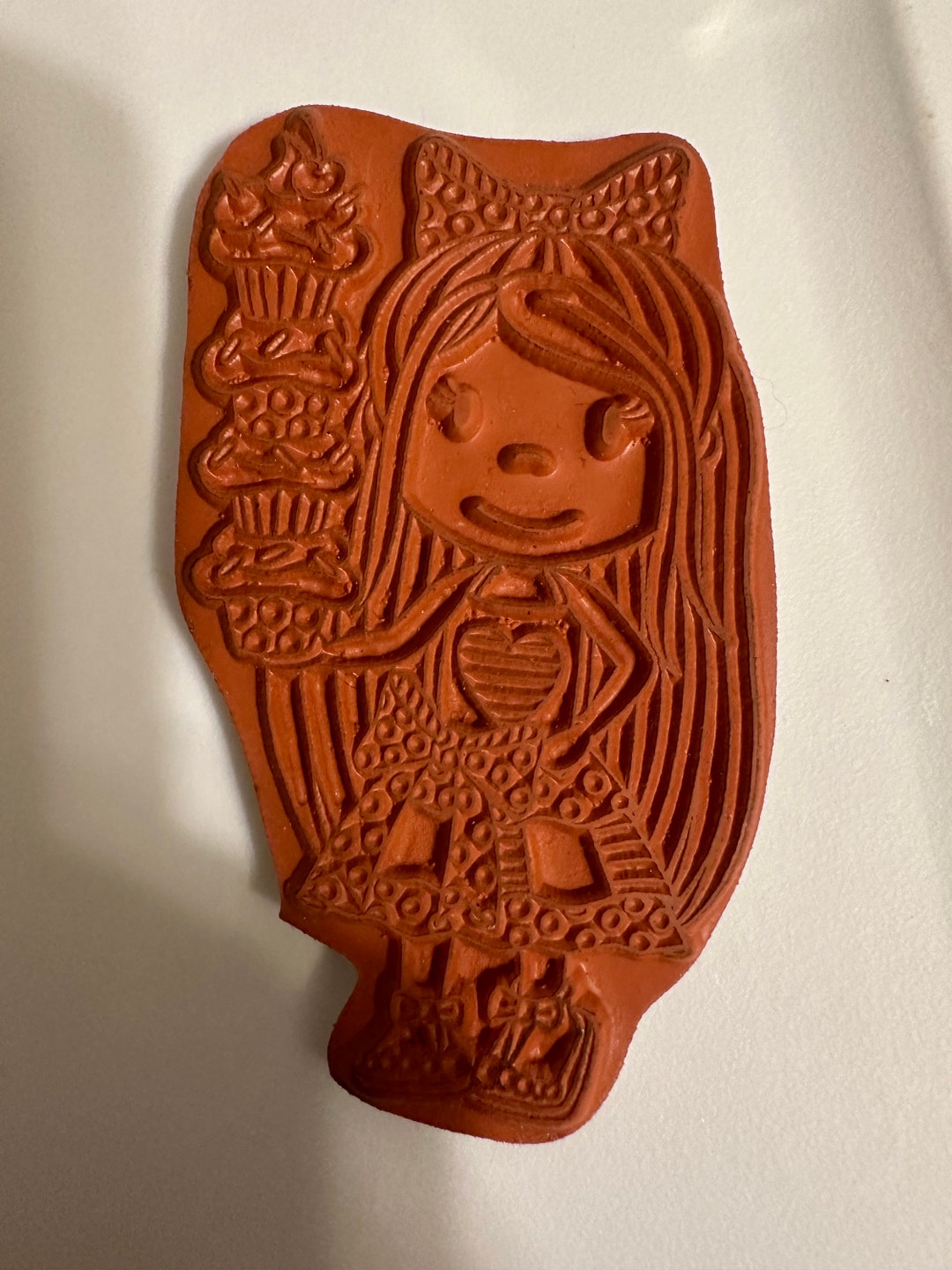 Cece Designs girl With Ice Cream Cones Rubber Stamp - Etsy