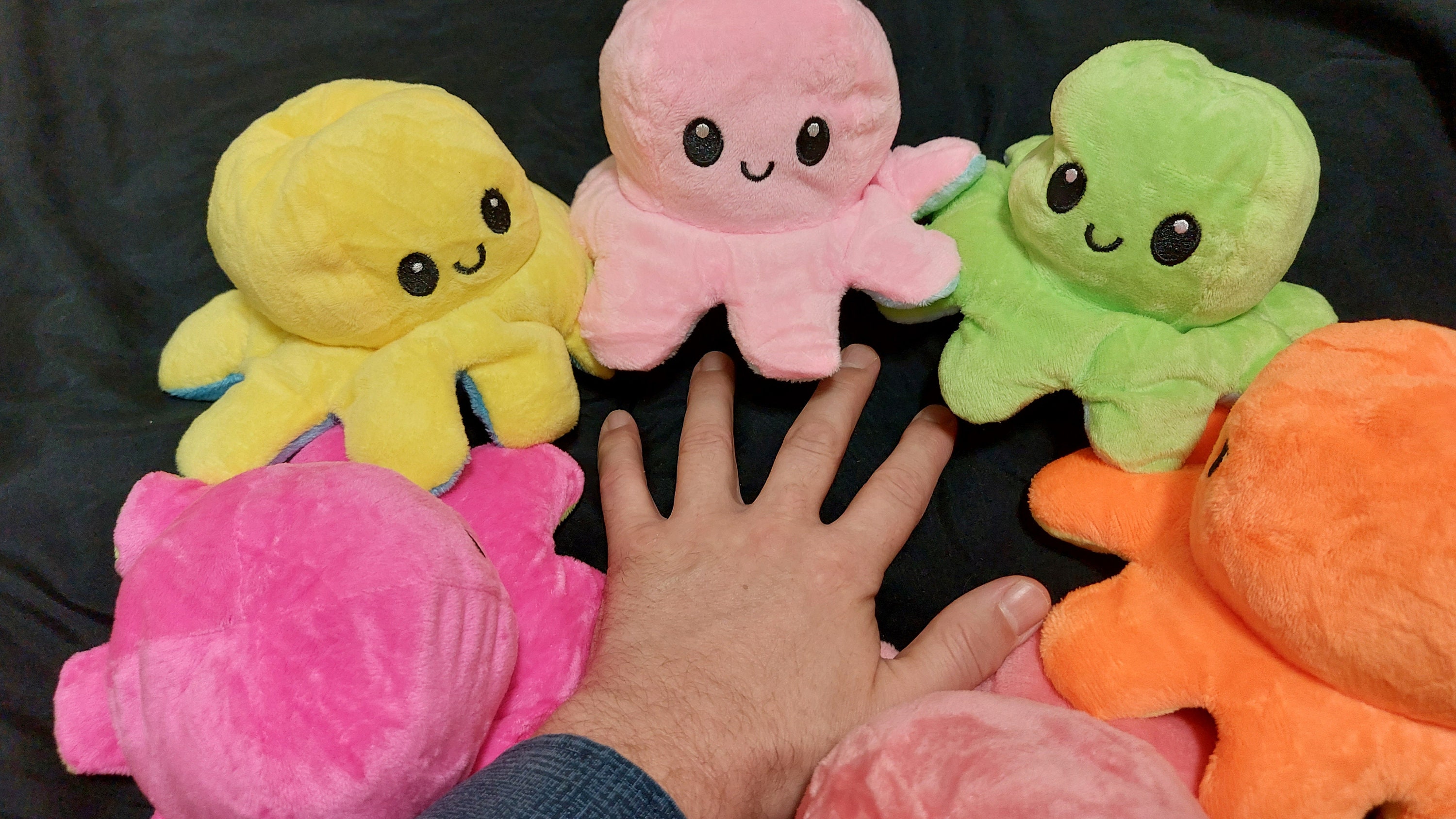 Cute Octopus Plush Toy Reversible Happy Sad Mood Gift Idea Children ...