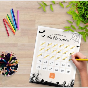Halloween Countdown Calendar Spooky Fun Countdown to Halloween ...
