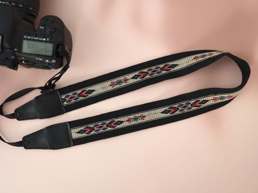 Ethnic Pattern Boho Camera Strap, Vintage Style Handcrafted DSLR Strap ...