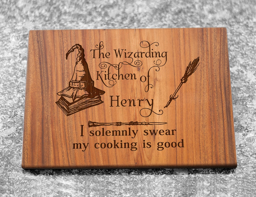 Wizarding Kitchen Personalized Cutting Board, Personalized Gift for ...