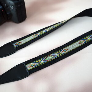 Ethnic Pattern Boho Camera Strap, Vintage Style Handcrafted DSLR Strap ...