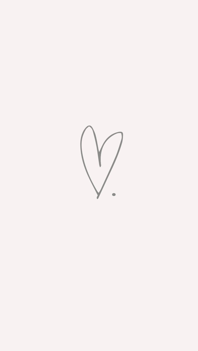 IPhone Wallpaper - Smartphone Wallpaper - Ios - Heart - Minimalist ...